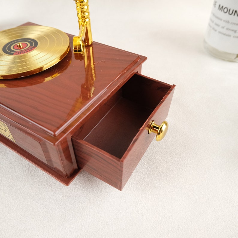 Retro Record Player Music Box, Handmade Phonograph, Music Box Home ...