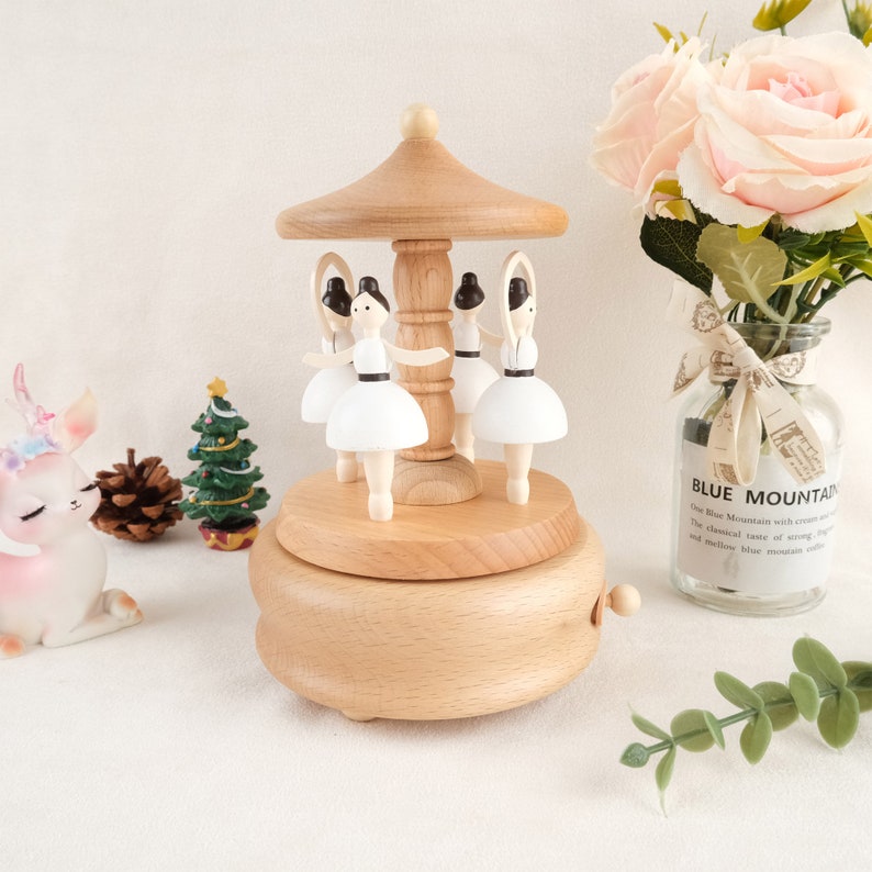 Personalized Wooden Ballet Girl Music Box, Baby Shower Gift, Engraved ...