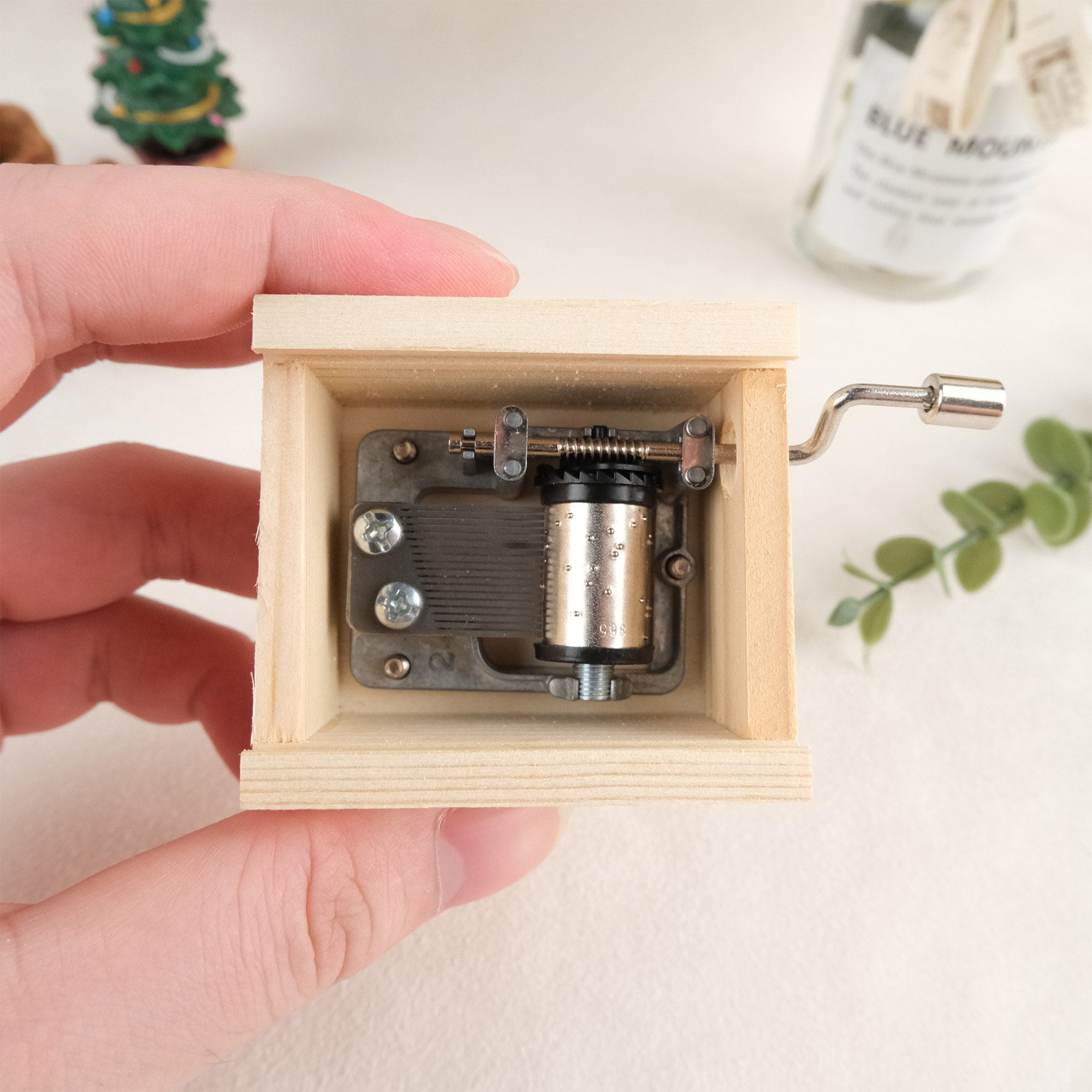 Cute Animal Hand Crank Music Boxes, Custom Engraved Name Music Box ...