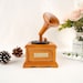 Wooden Retro Phonograph Music Box, Retro Record Player Music Box, Music ...