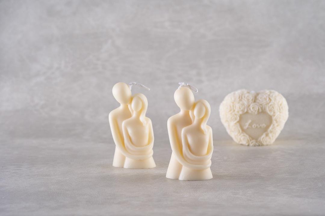 Hugging Couple, Love Candle, Romantic Date, Wedding Favors, Engagament ...