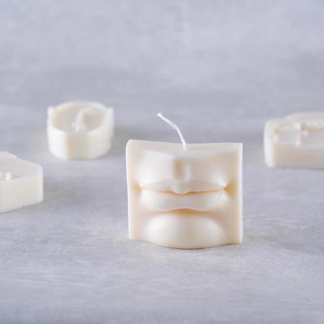 Lip Candle, Abstract Candle, Face Candle, Home Decor, Minimalist, Vegan ...