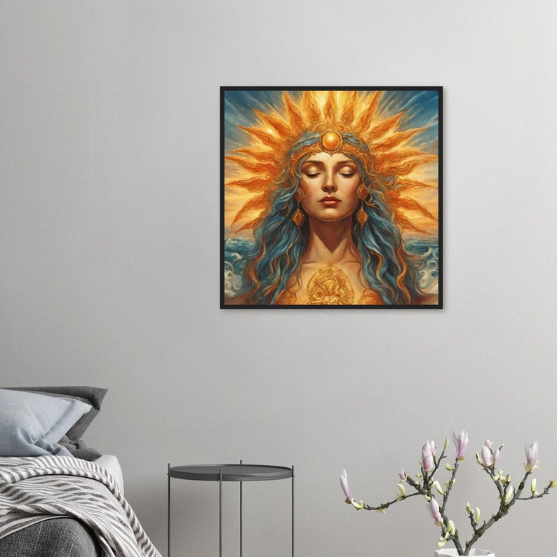 Divine Feminine Celestial Sea & Solar Goddess Fine Art Print Ethereal ...