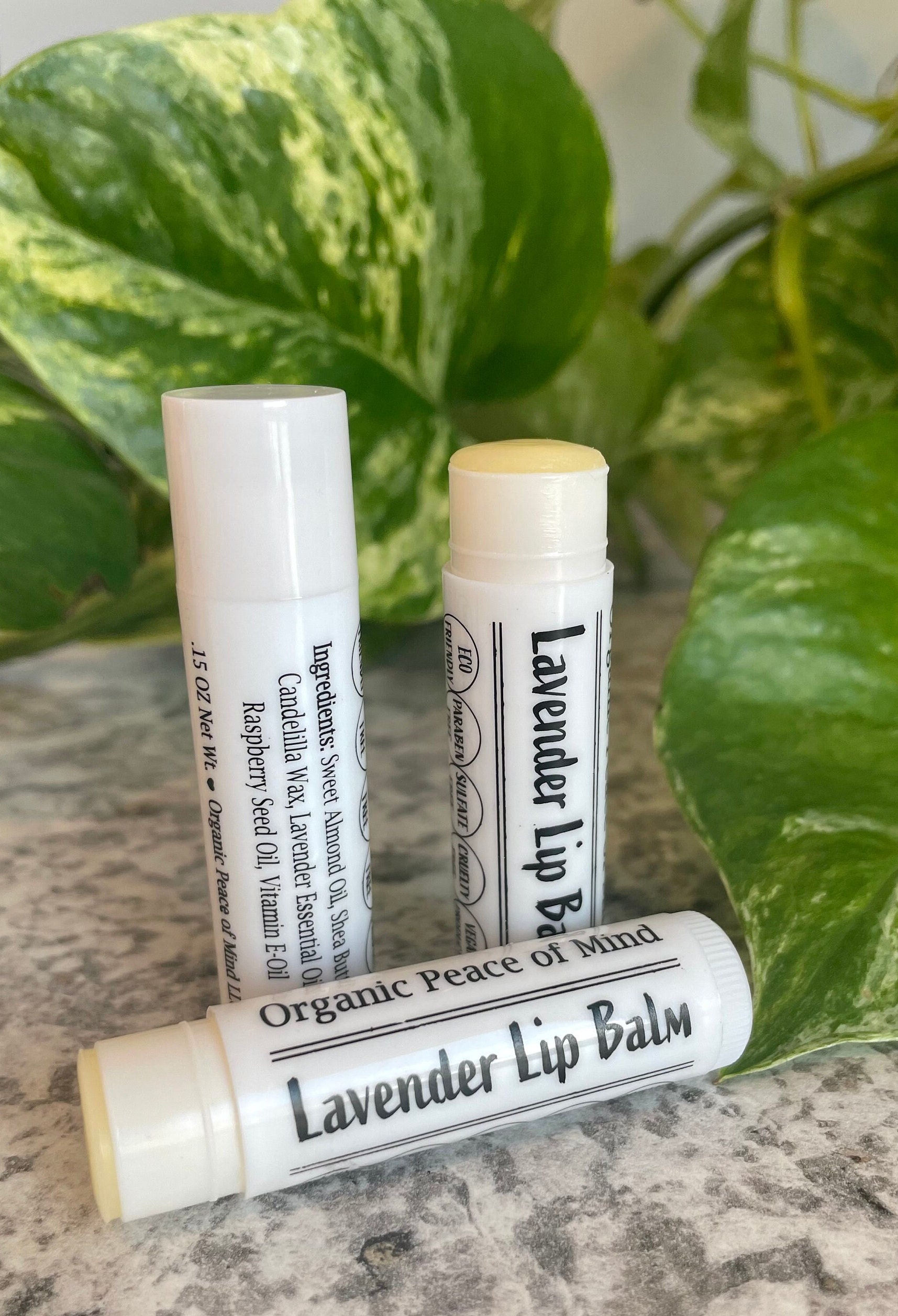 Organic Peace of Mind Vegan Lip Balm Set - Etsy
