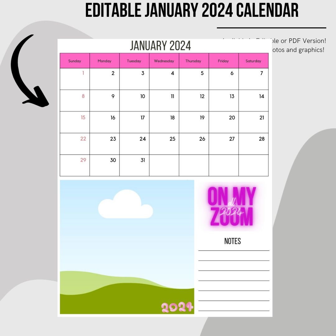 2023 Editable Calendars - Canva Template Frame | Rich Girl Planner ...