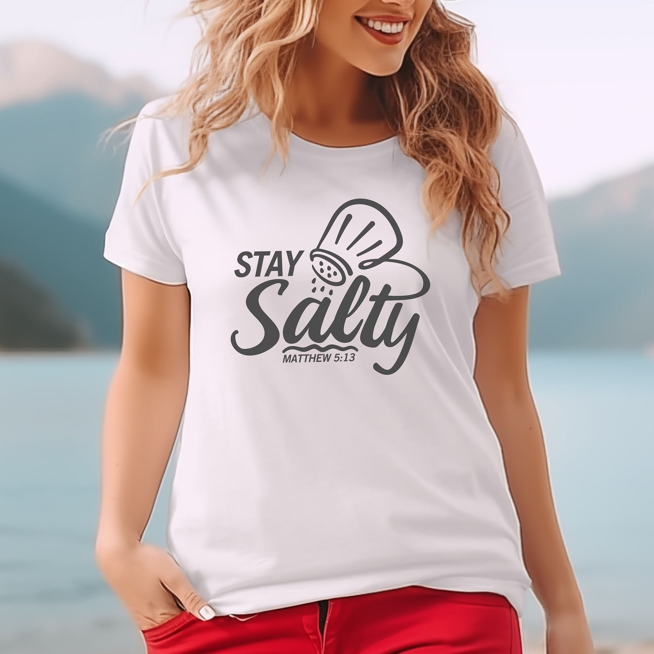 Stay Salty Shirt, Salt of the Earth - Matthew 5 13 Inspirational Christian Tee, Retro Bible ...