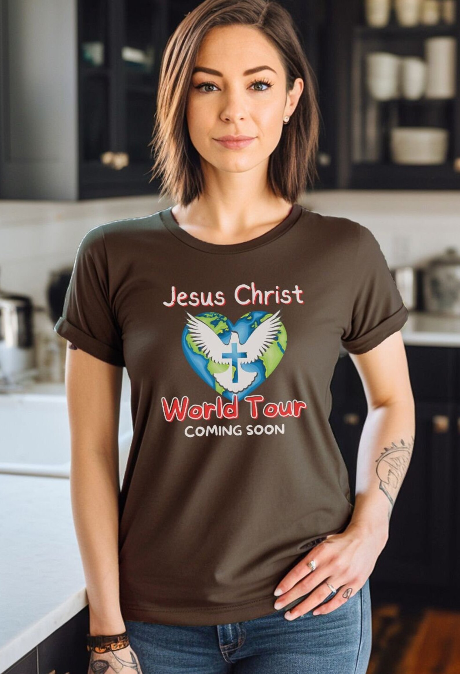 Jesus is Coming World Tour Tee - Christian Rapture Shirt - Faith-based ...
