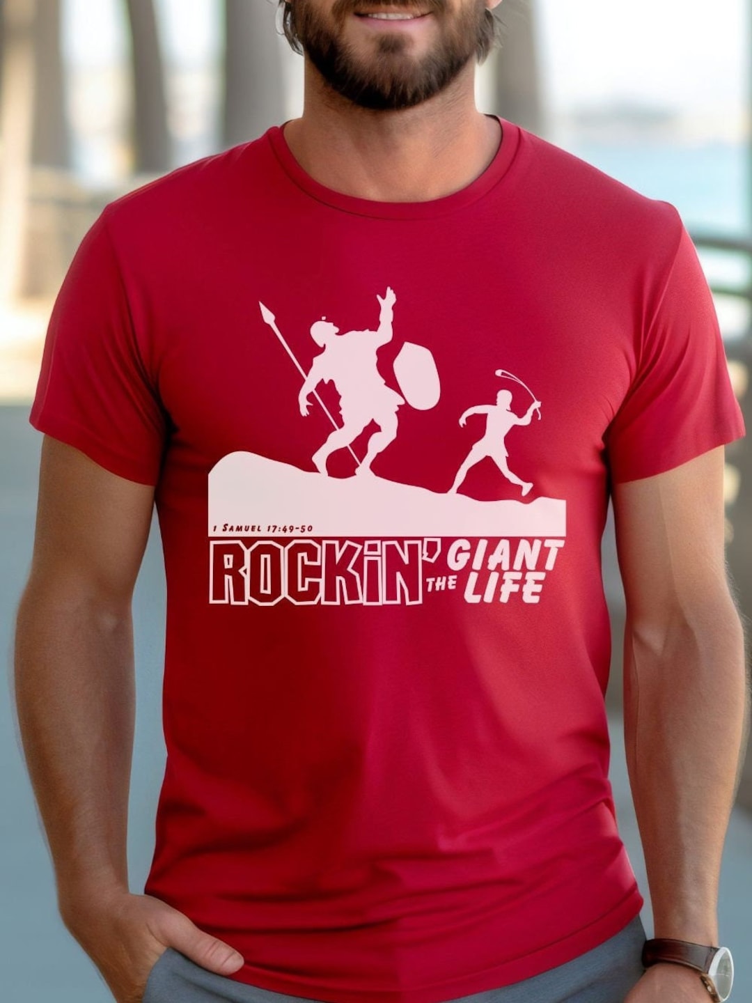 Giant Life Tee, David Vs. Goliath Shirt, Christian Men's Clothing ...