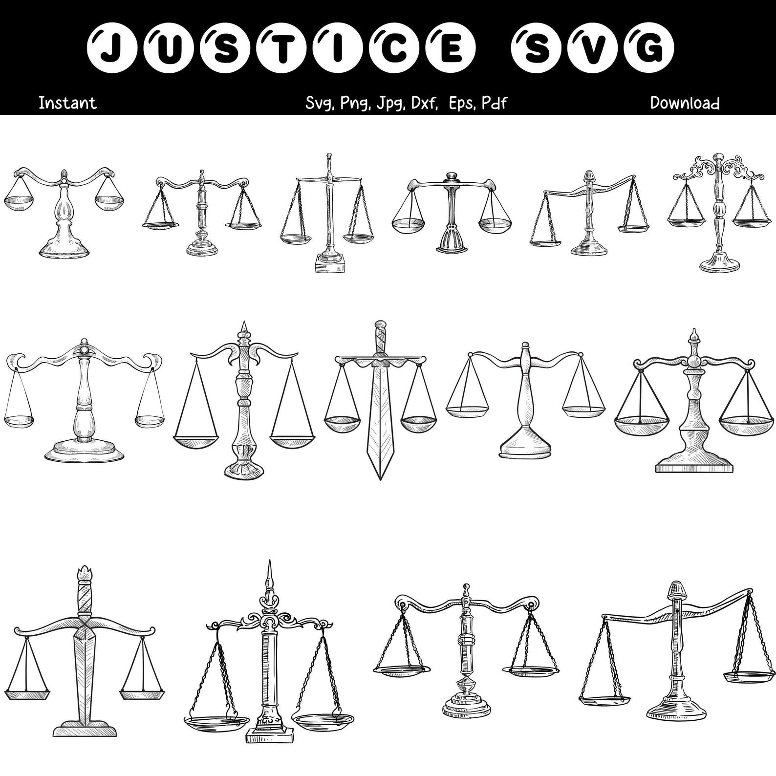 Justice SVG/ Scale of Justice SVG / Courthouse SVG / Tribunal Svg / Law ...