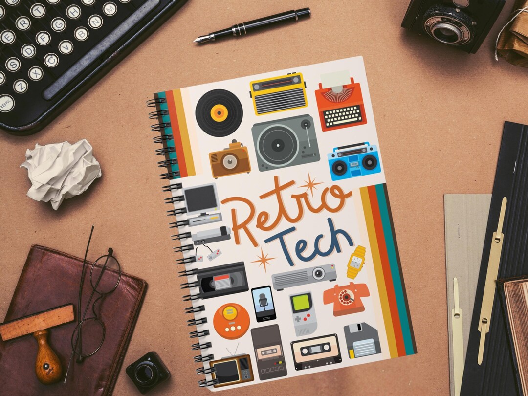 Retro Tech Spiral Notebook-cool Retro Notebook-retro Journal-tech Gift ...