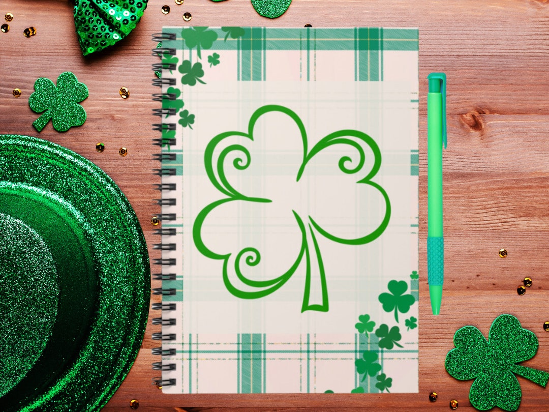 Plaid Shamrock Spiral Notebook - Ruled Line - Shamrock Journal ...