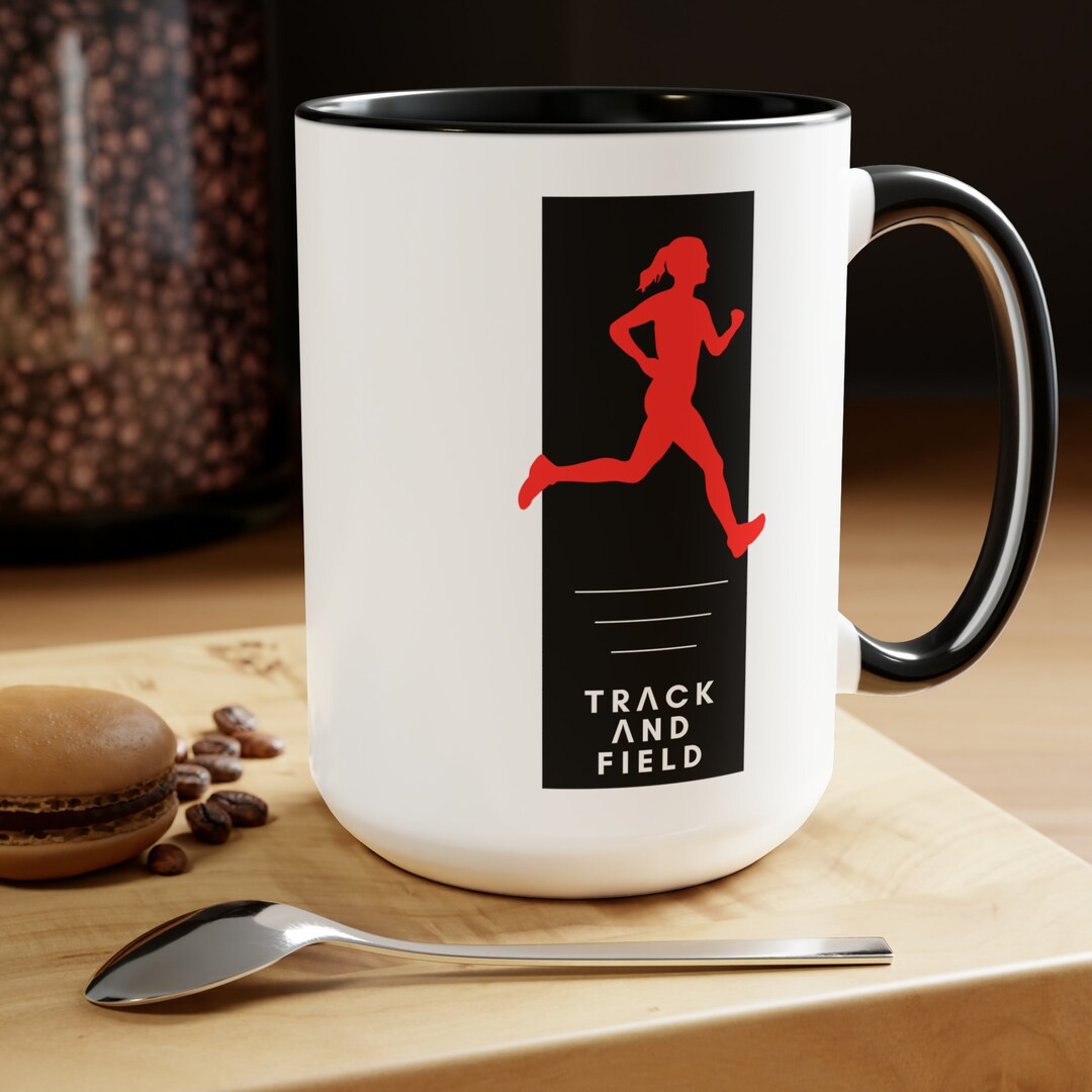 Women's Track and Field Two-tone Coffee Mugs, 15oz - Etsy