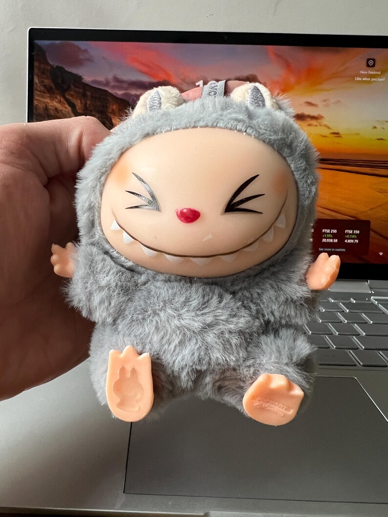 Grey Sat Down Labubu Teddy - Etsy