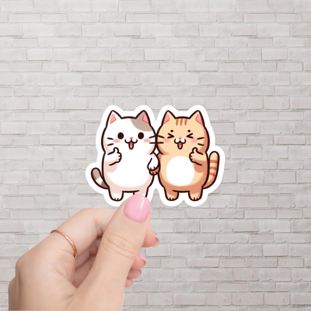Thumbs up Cat Stickers - Etsy