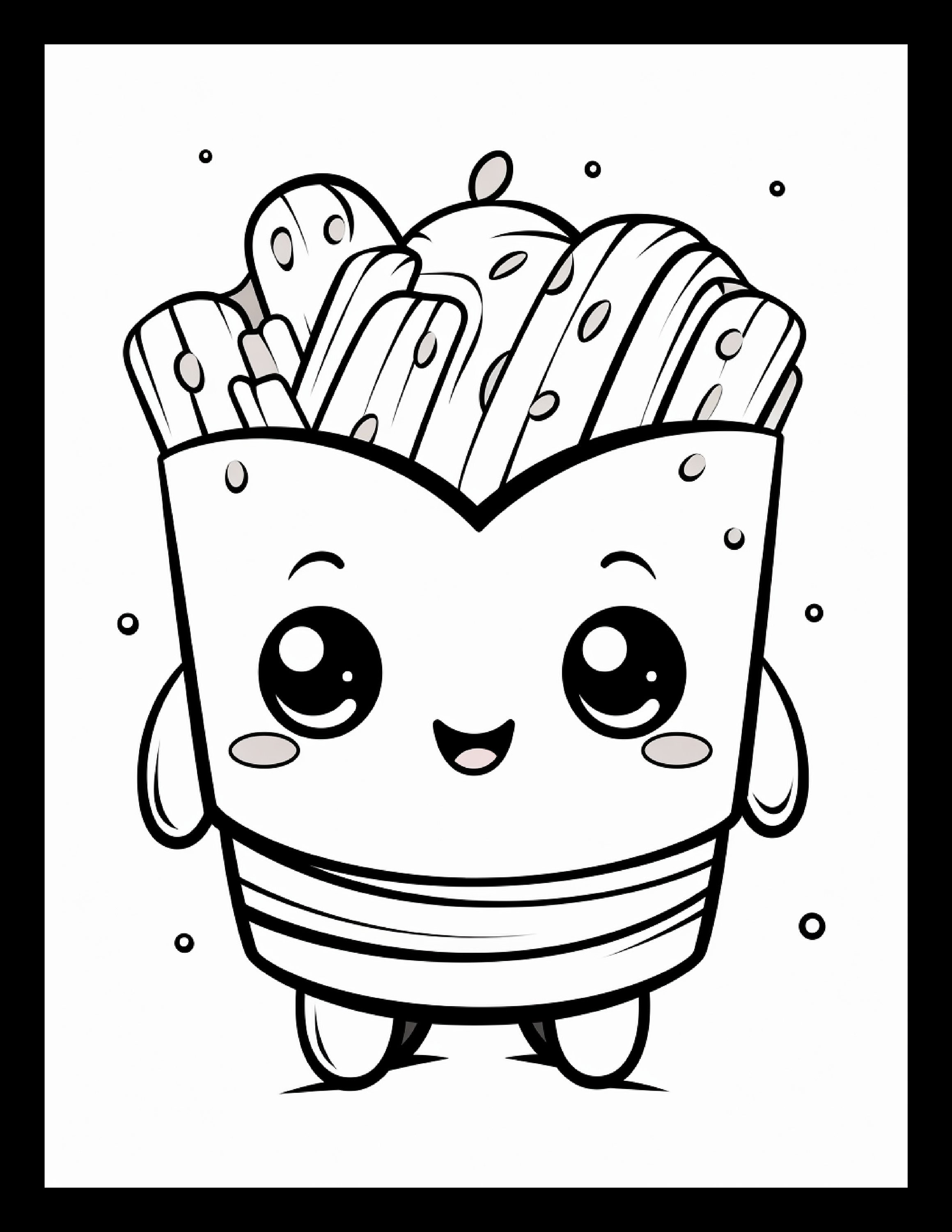 Coloriages alimentaires Kawaii imprimables pour les enfants, les tout ...
