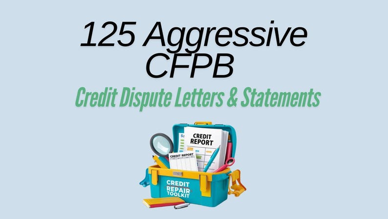 Credit Repair Dispute Letters Templates 120 Editable Credit Dispute ...