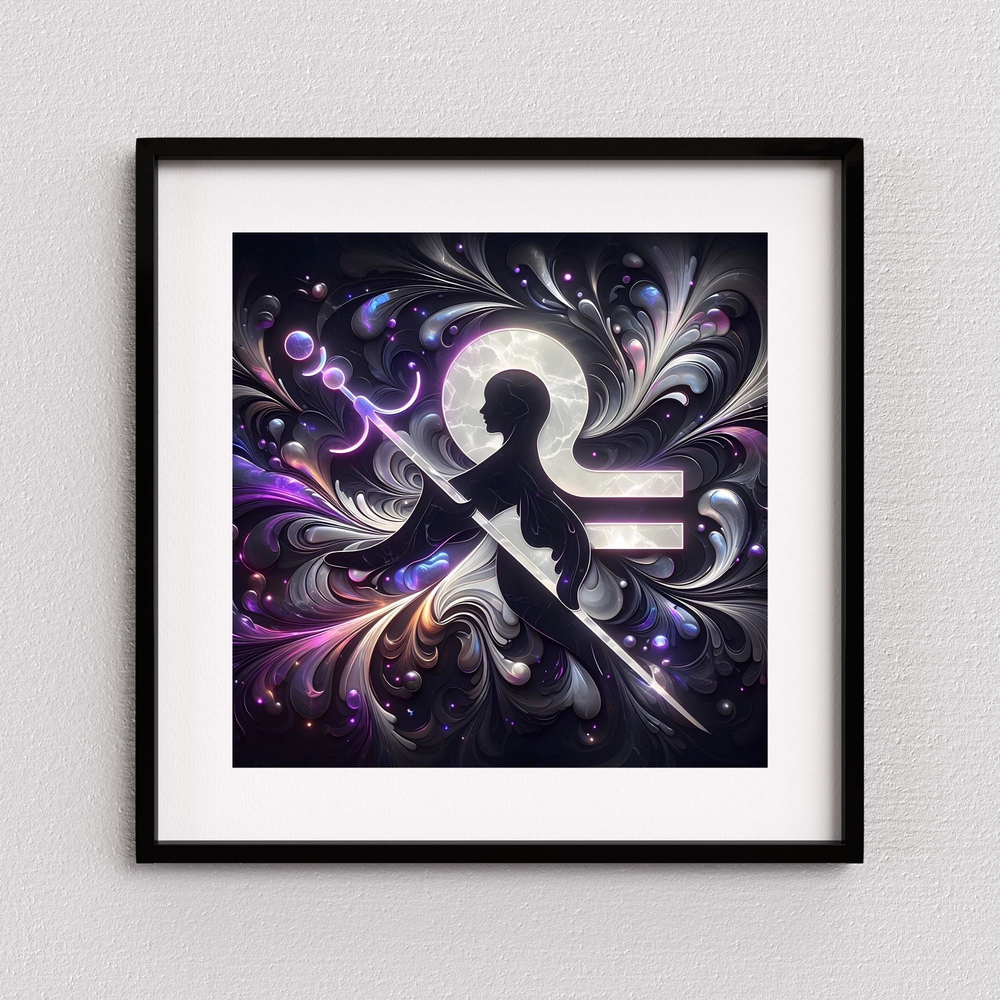 DIGITAL Series of Horoscope Signs Wall Art LIBRA Edition Set of 4 ...