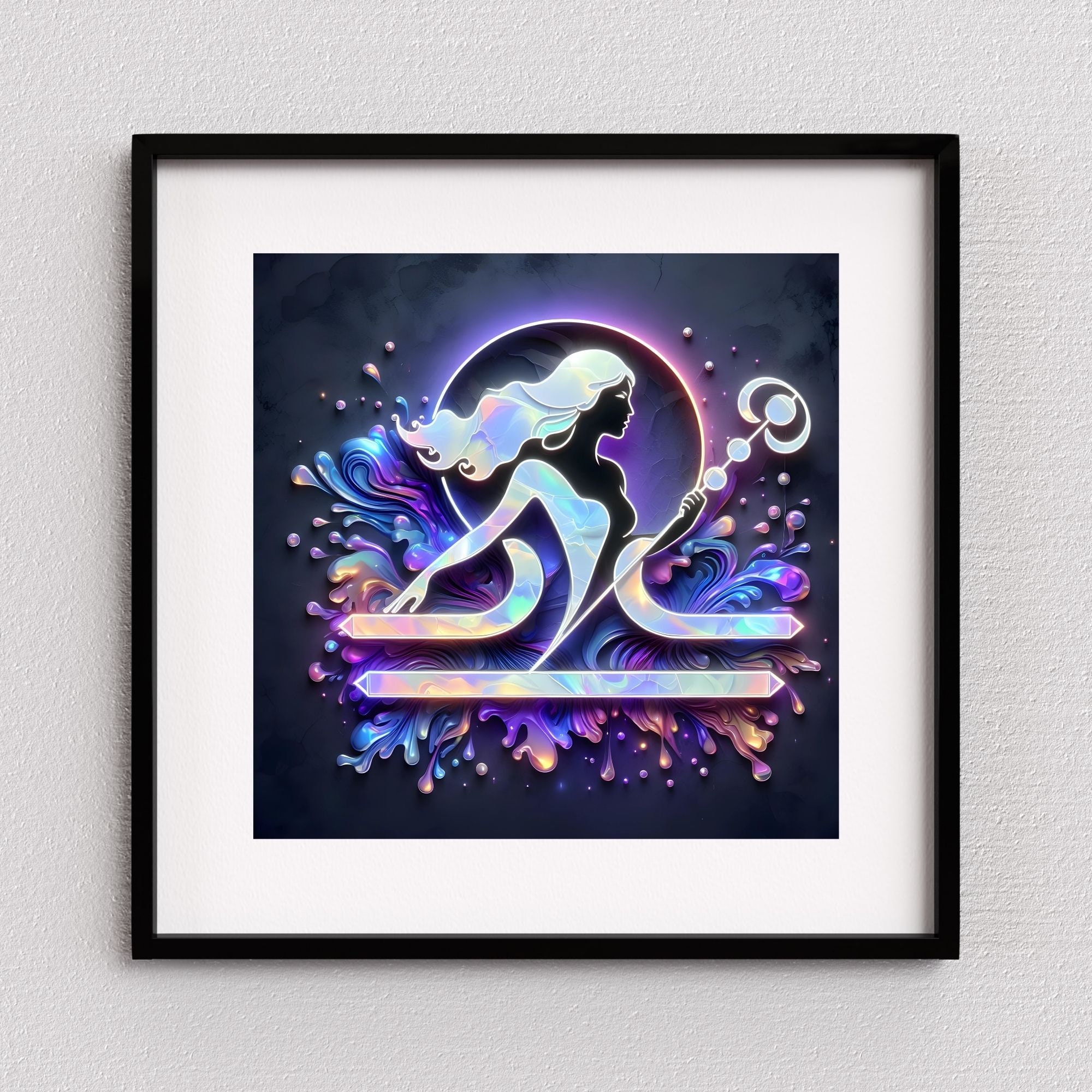 DIGITAL Series of Horoscope Signs Wall Art LIBRA Edition Set of 4 ...