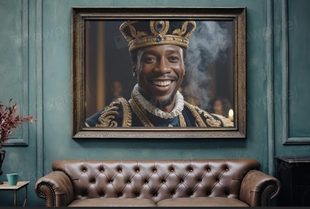 African King Portrait Art Print | Stunning Wall Decor | Ethnic Artwork ...