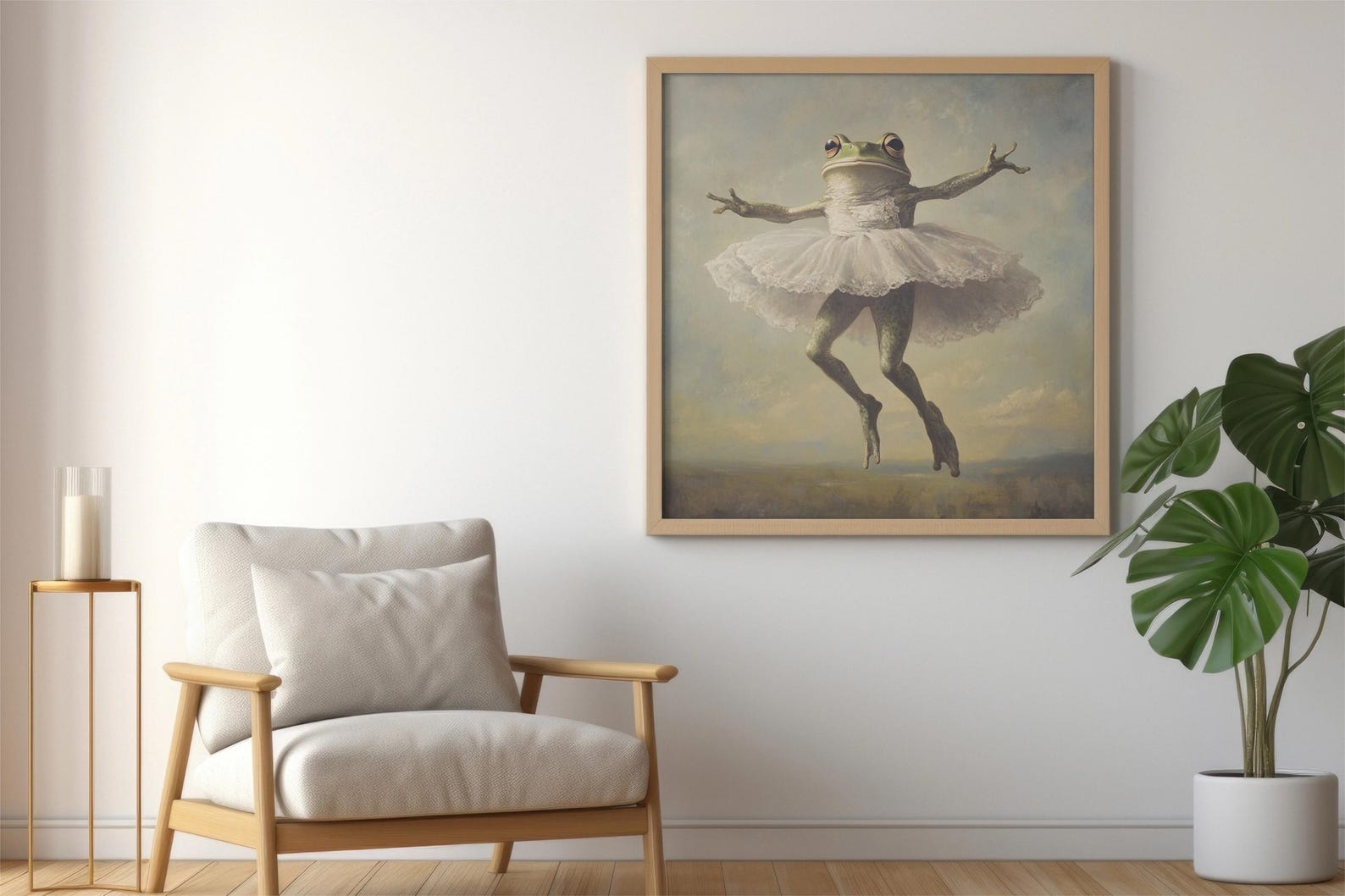 Frog Ballerina Wall Art, Funny Frog Vintage Poster, Ballet Frog ...