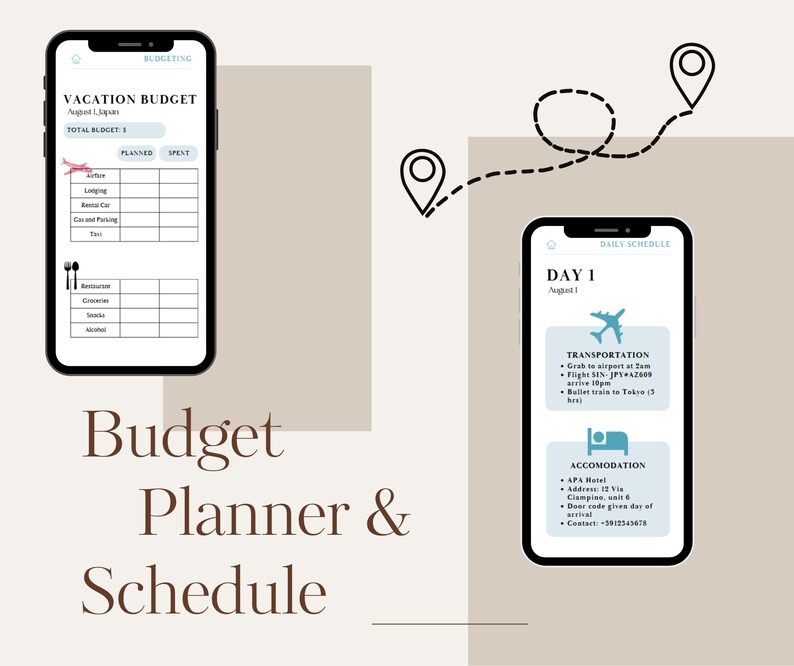 Simple Digital Travel and Budget Planner editable - Etsy