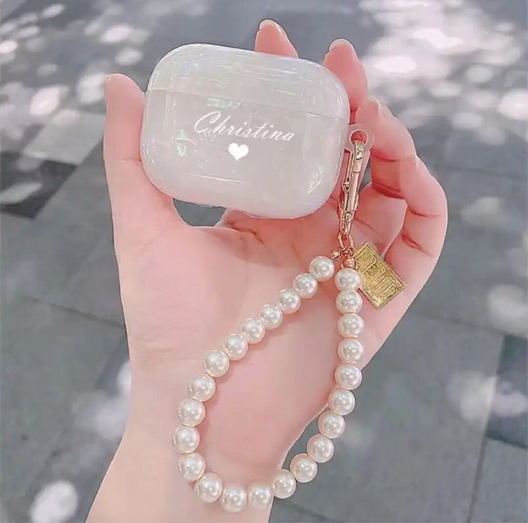 Personalized Pearl AirPod Case, Custom Airpods Pro Case, Pearl Shell ...