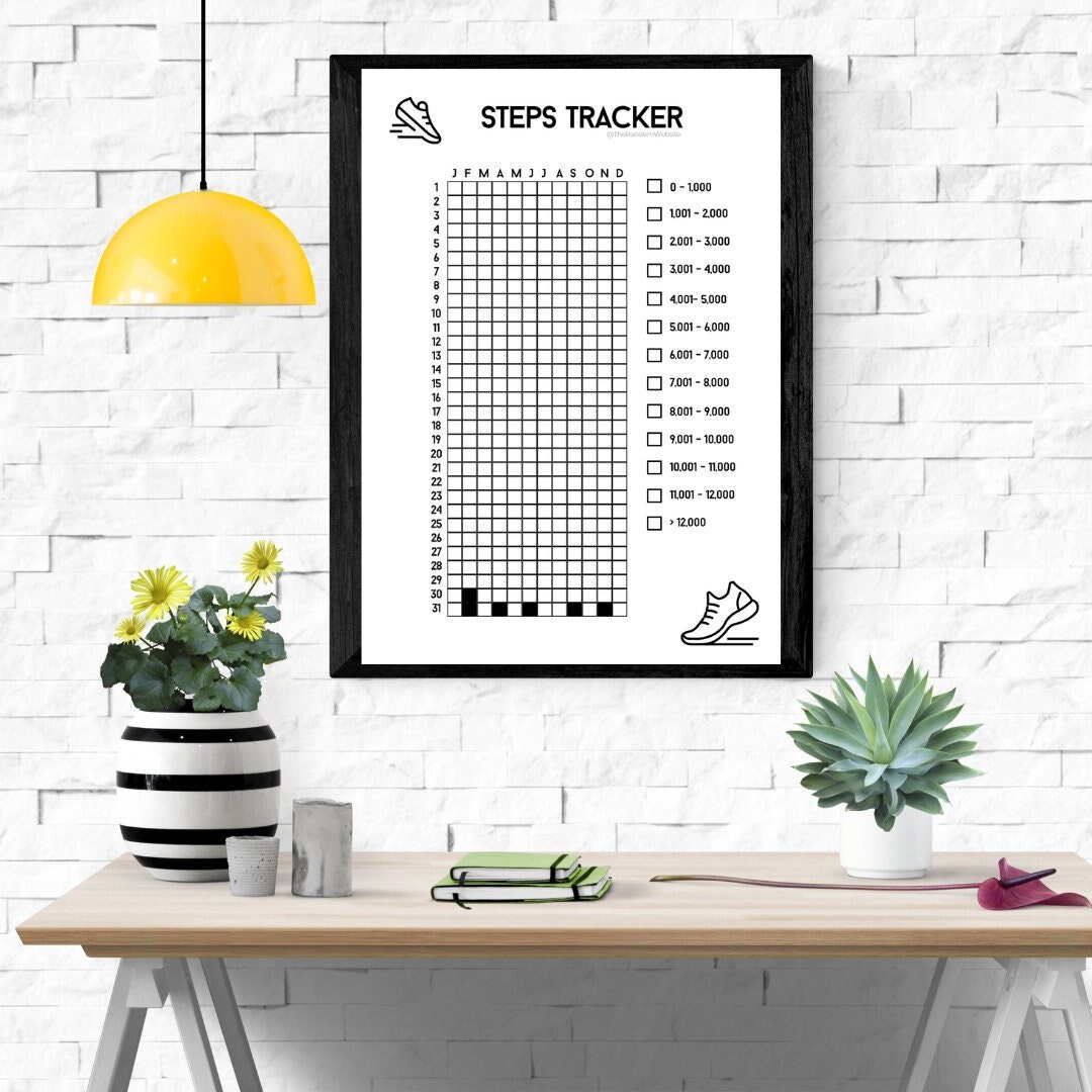 Steps Tracker Printable Planner Page - Etsy