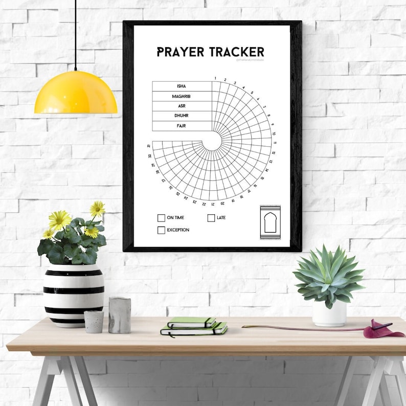 Islamic Prayer Tracker Printable Planner Page - Etsy