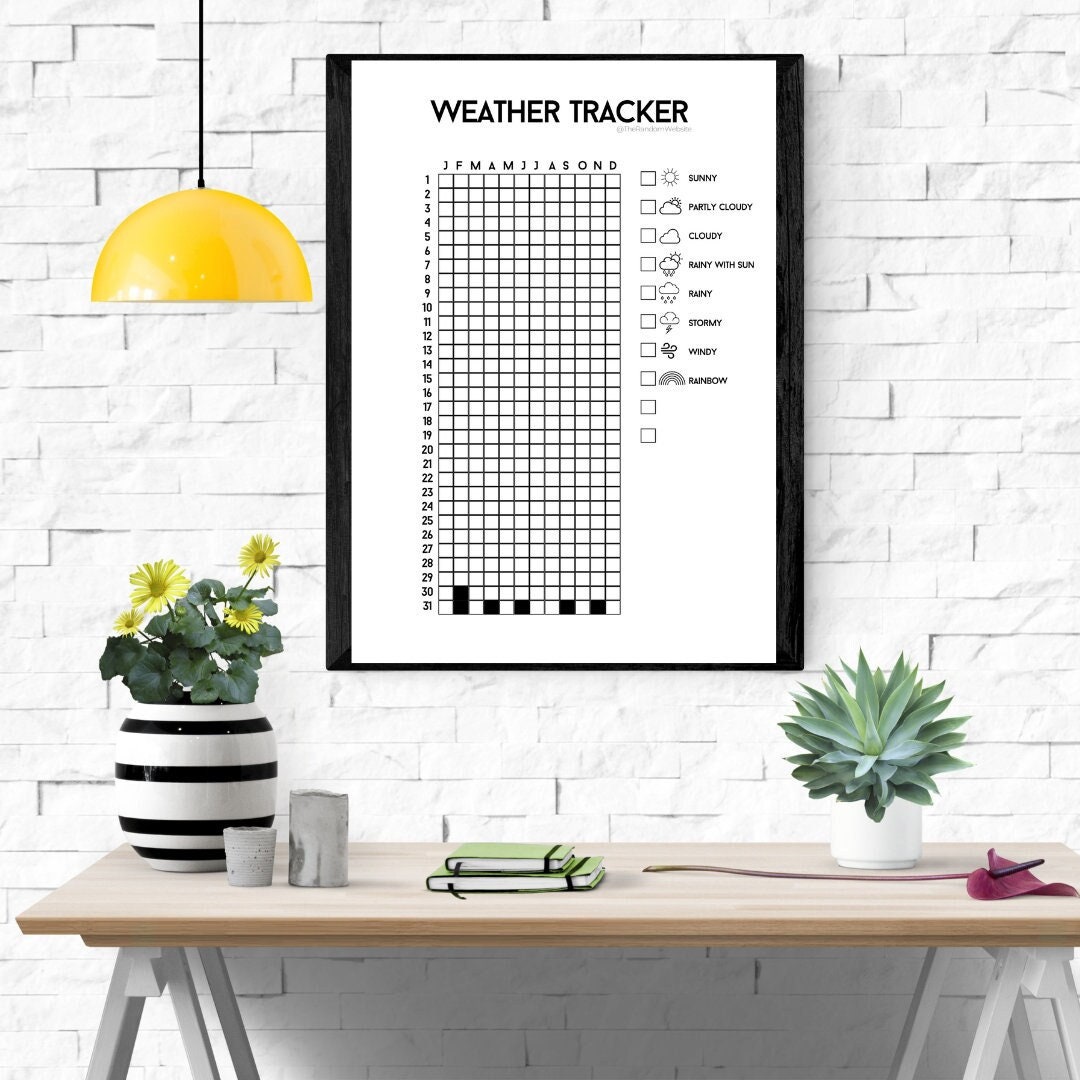 Weather Tracker Printable Planner Page - Etsy