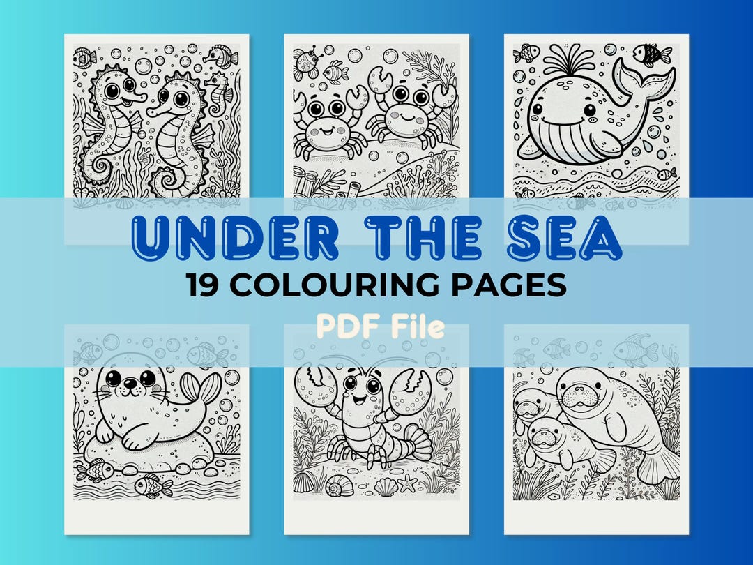 Under the Sea Colouring Pages: Digital File by Layana Collection - Etsy