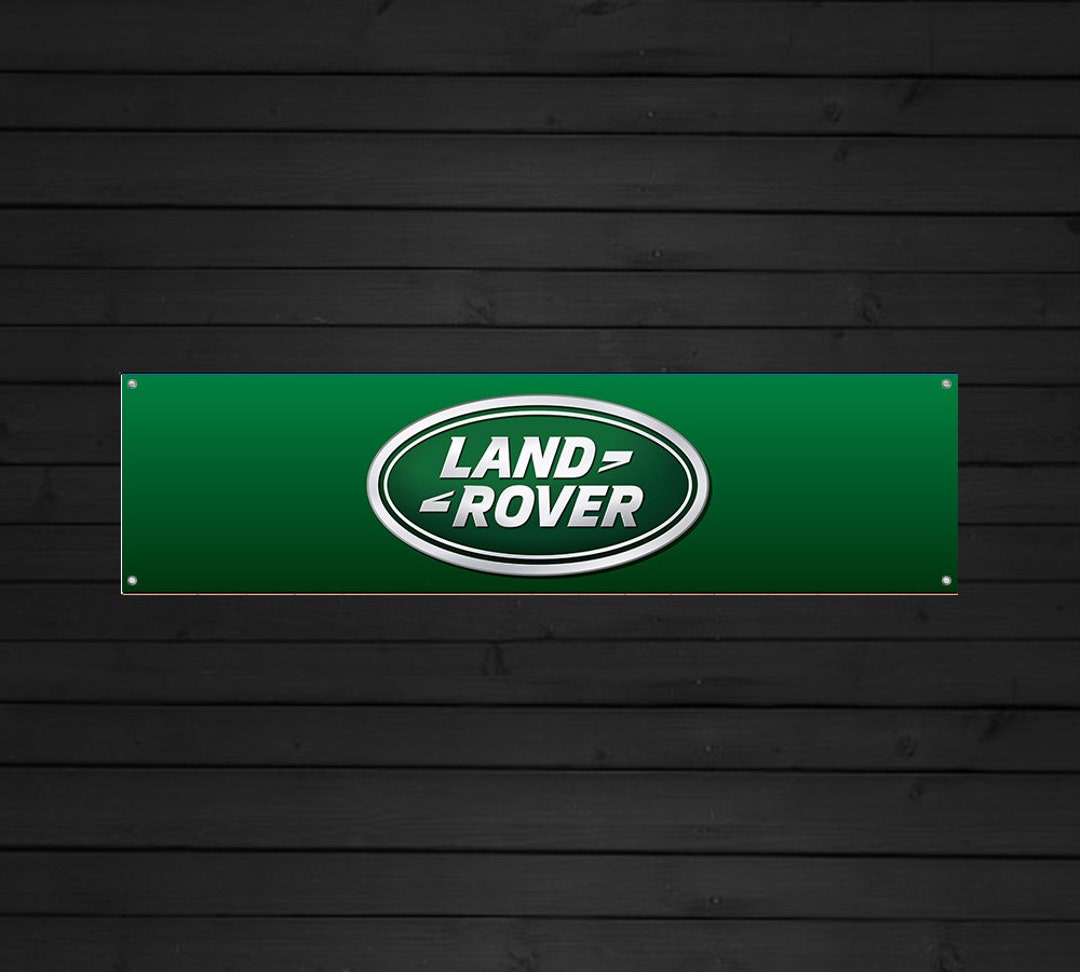 Land Rover Car Logo Waterproof PVC Banner for Man Cave, Garage, Bedroom ...