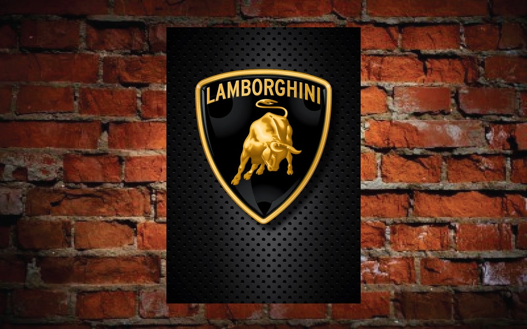 Lamborghini Car Logo Waterproof PVC Banner for Man Cave, Garage ...