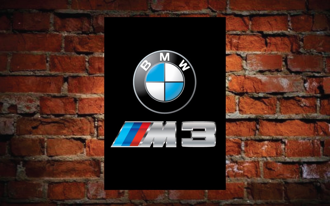 BMW Car Logo Waterproof PVC Banner for Man Cave, Garage, Bedroom ...
