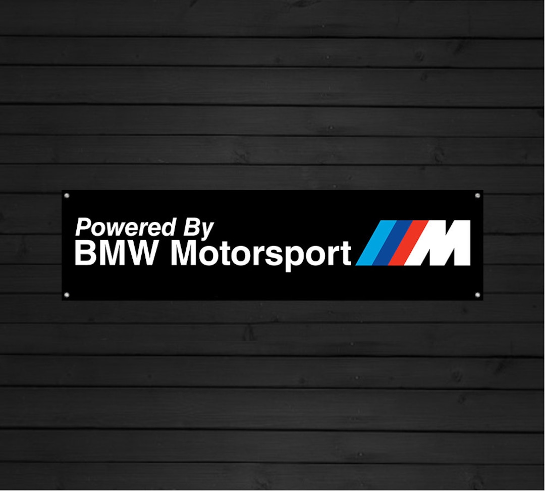 BMW Motorsport Car Logo Waterproof PVC Banner for Man Cave, Garage ...