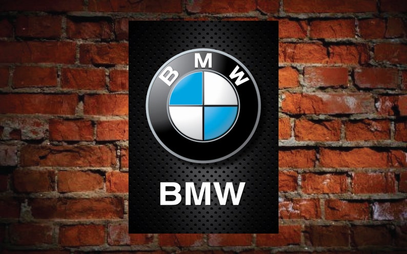 BMW Car Logo Waterproof PVC Banner for Man Cave, Garage, Bedroom ...