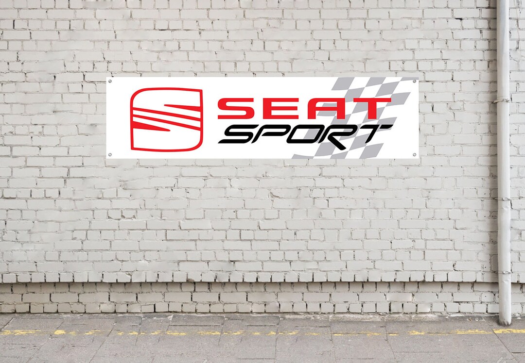 Seat Sport Car Logo Waterproof PVC Banner for Man Cave, Garage, Bedroom ...