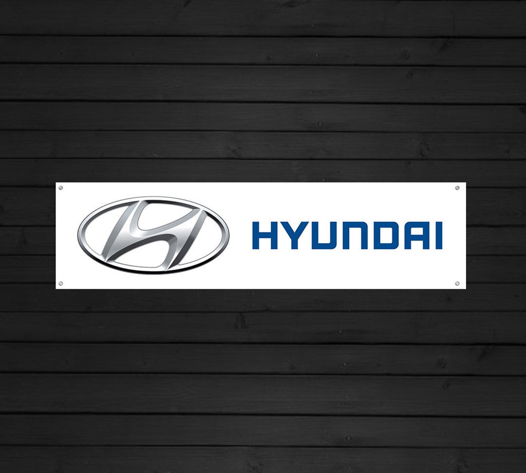 Hyundai Car Logo Waterproof PVC Banner for Man Cave Garage - Etsy