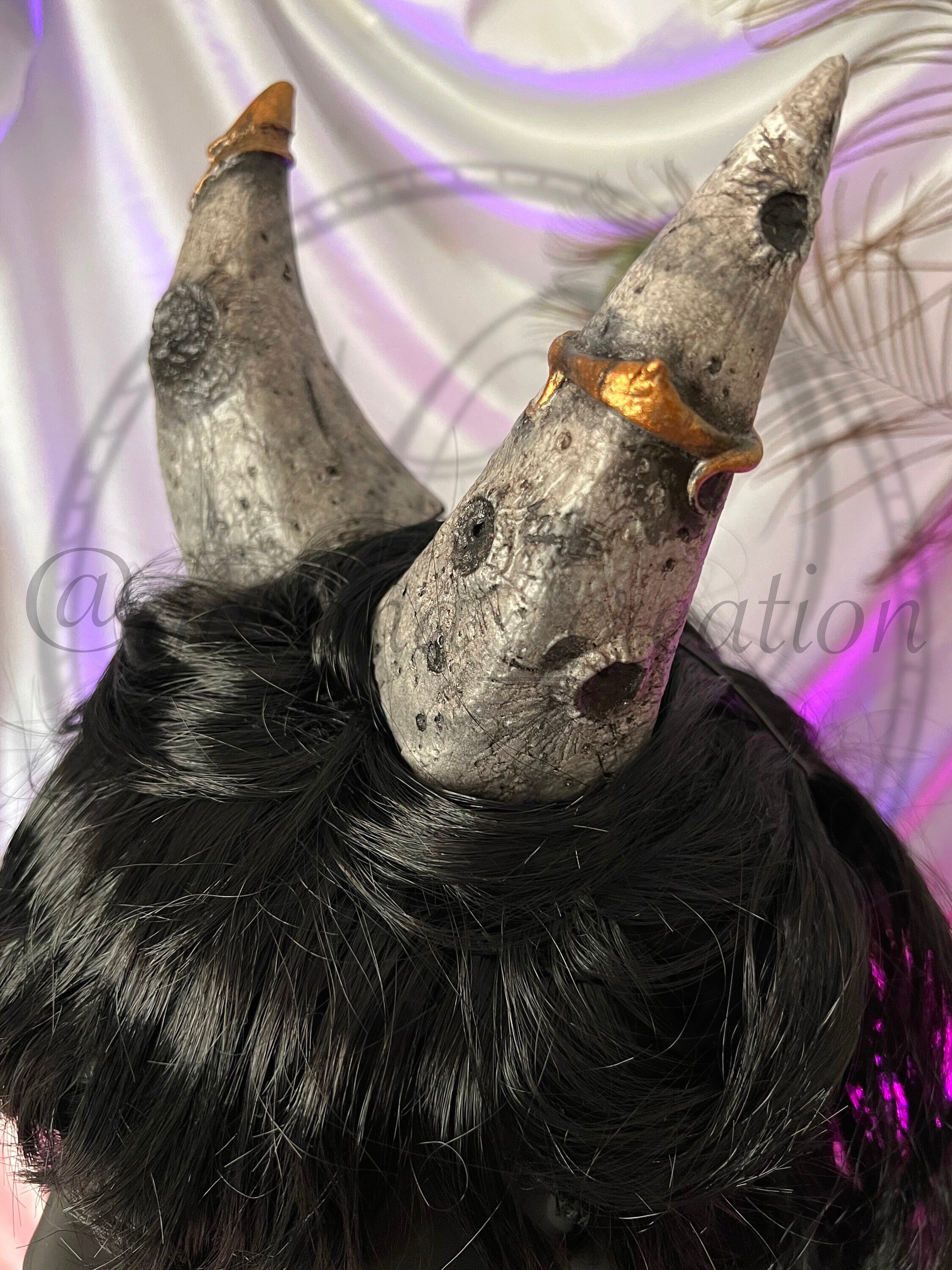 Moonlight Horns Fantasy Moon Dragon Horns Headpiece Headband - Etsy