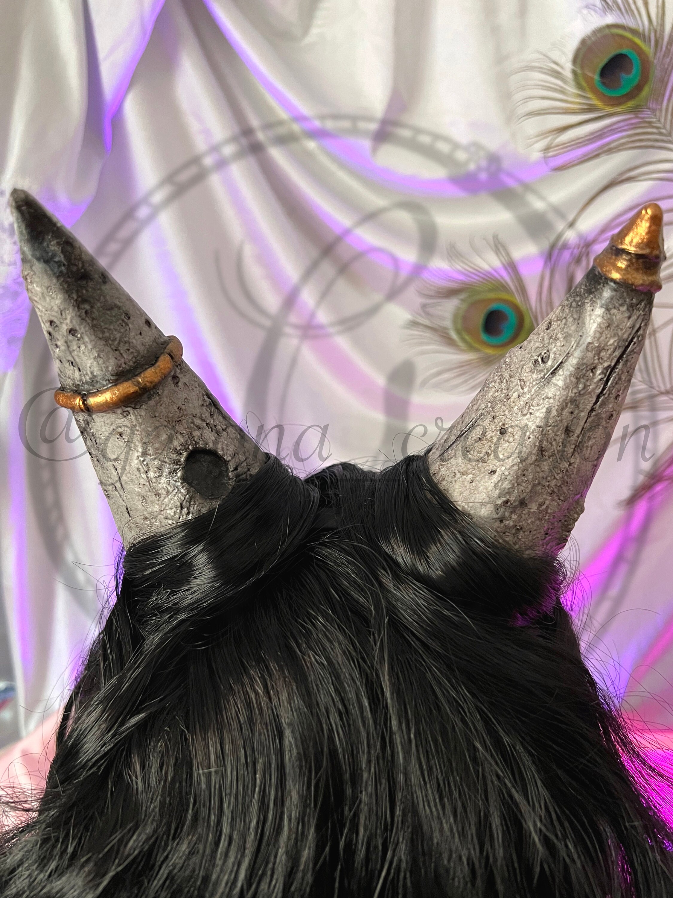 Moonlight Horns Fantasy Moon Dragon Horns Headpiece Headband - Etsy