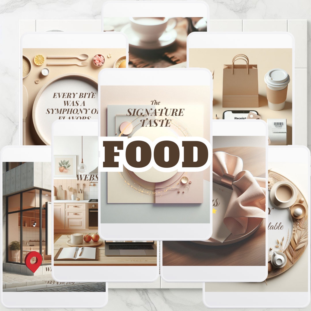 Professional Food Graphic Toolkit: Meal, Dessert Background & Social ...