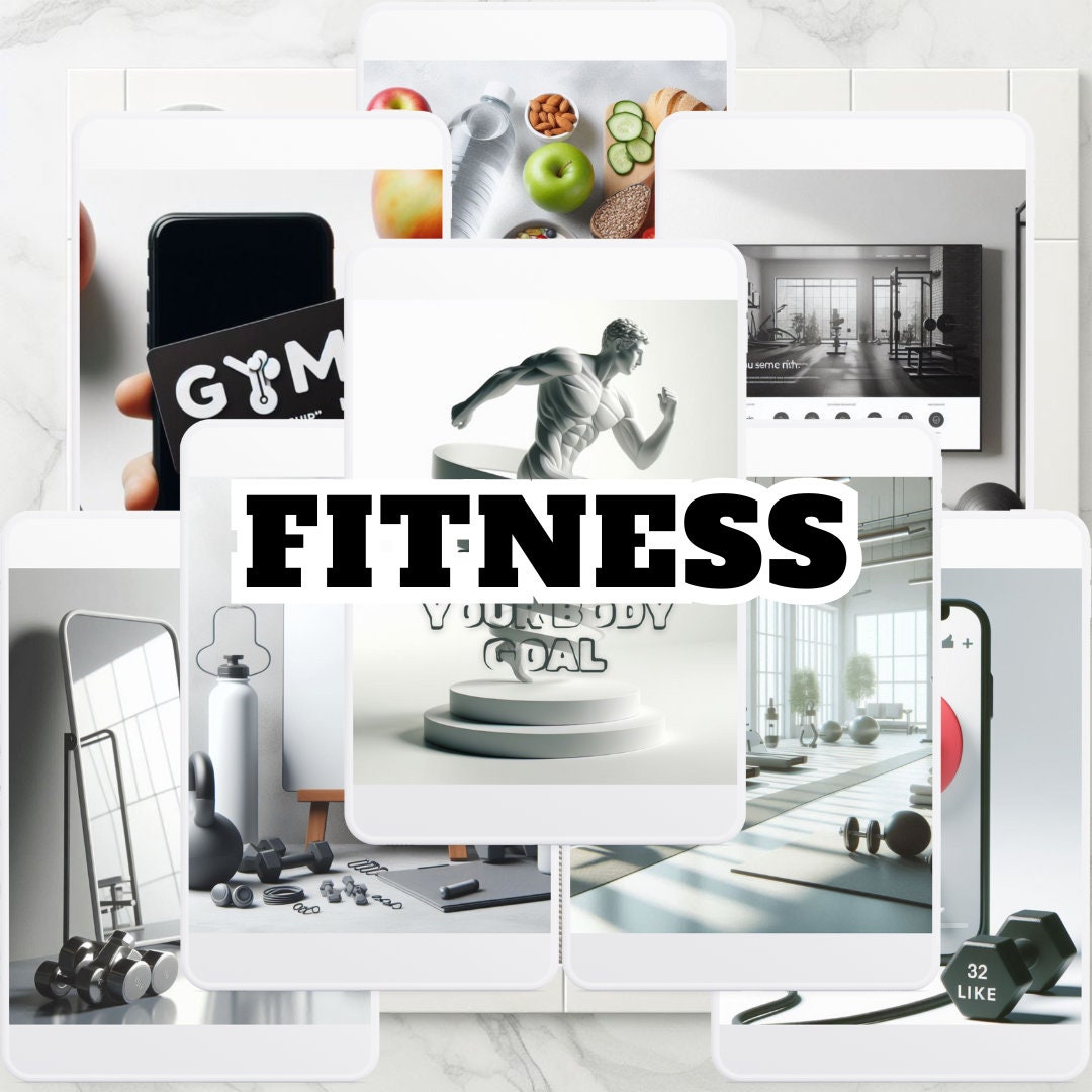 Fitness Design Bundle: Gym Backgrounds, Ready-to-use Templates for ...