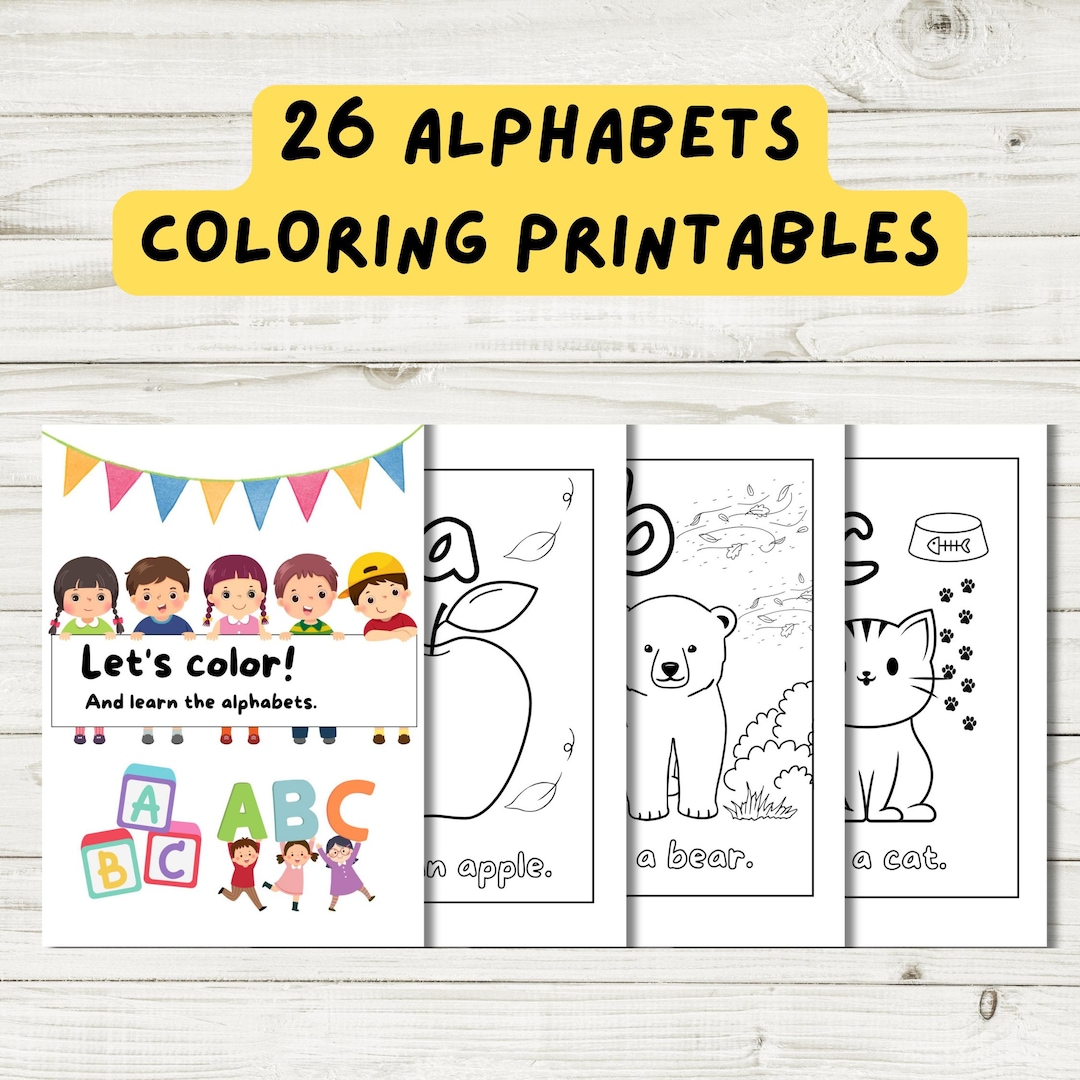 Printable Coloring Alphabet Book | Coloring Pages | Coloring Book ...