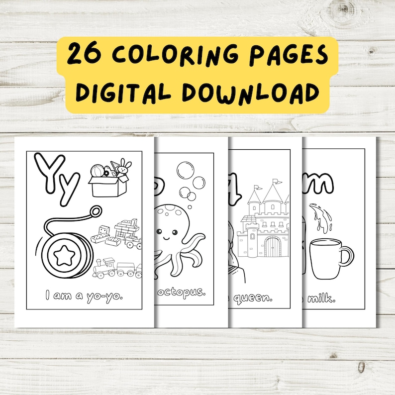 Printable Coloring Alphabet Book | Coloring Pages | Coloring Book ...