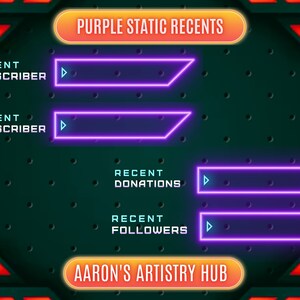 Purple Twitch Overlays Set - Stationary Twitch Overlays - Webcam Frames ...