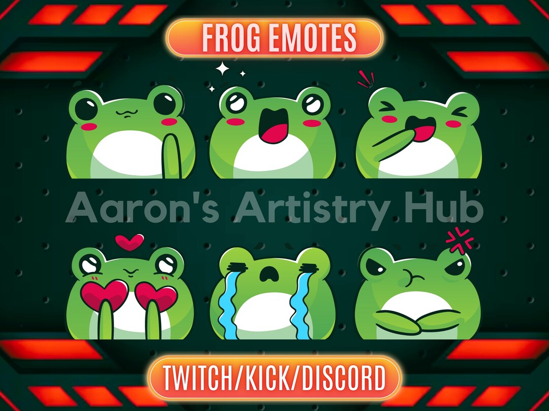 Frog Sub Emotes, Channel Points for Twitch and Discord! | Adorable Frog ...