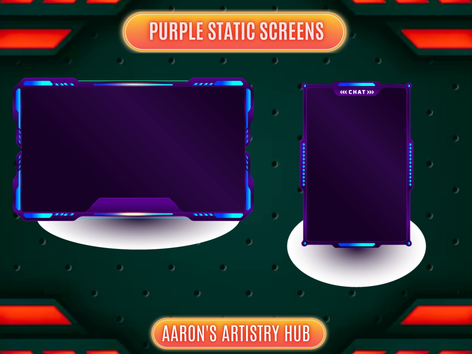 Animated Blue and Purple Twitch Overlay Bundle - Stream Overlay Package ...