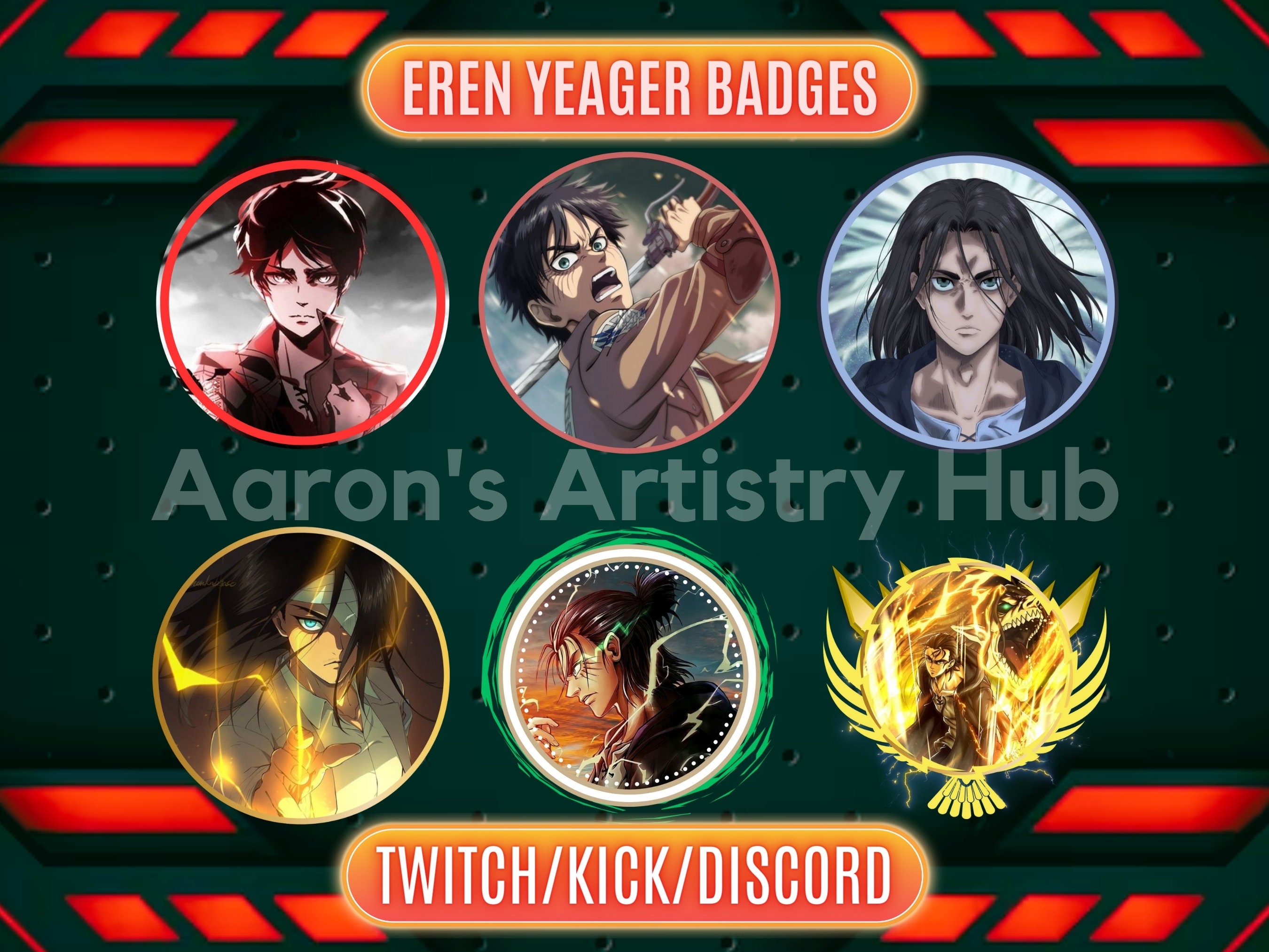 Eren-yeager Sub Badge | Anime and Manga | Twitch and Discord. - Etsy