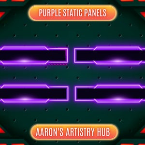 Purple Twitch Overlays Set - Stationary Twitch Overlays - Webcam Frames ...