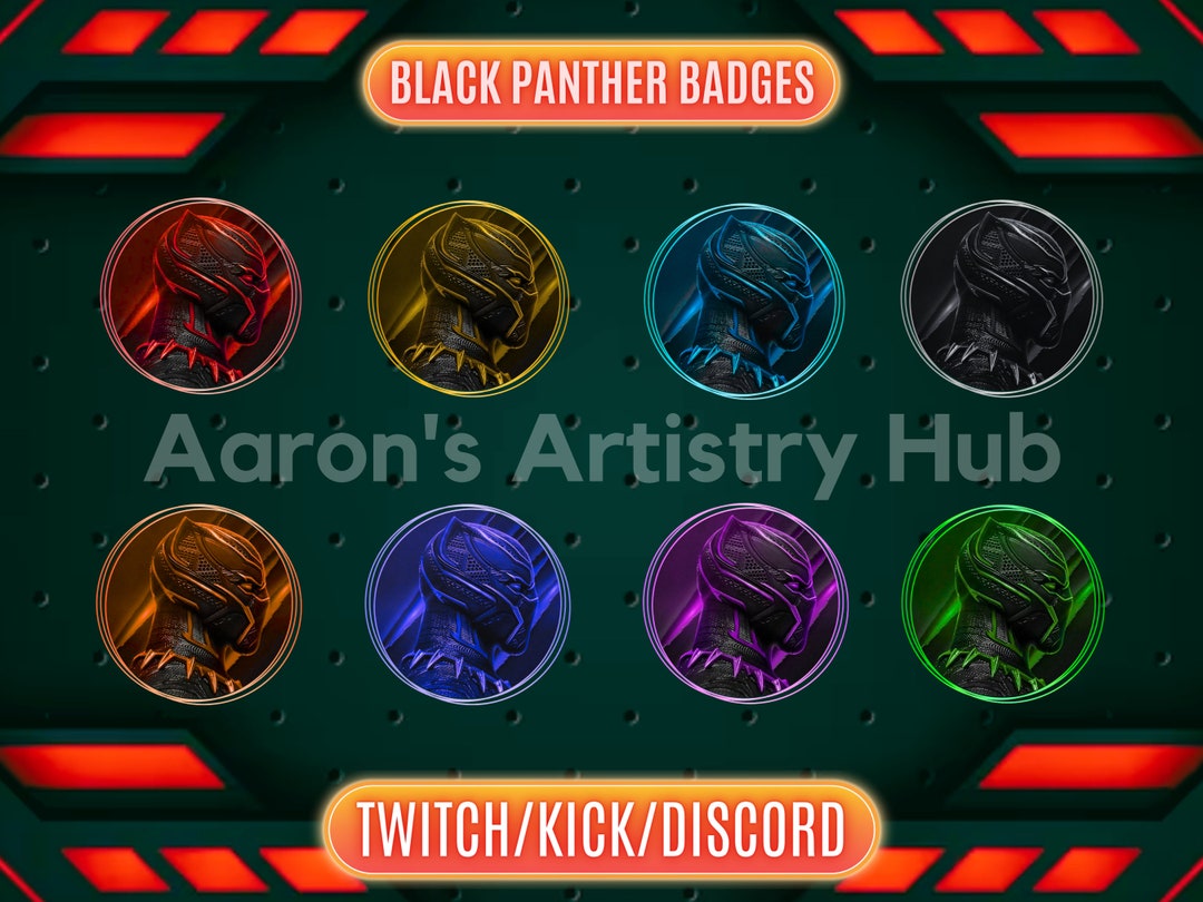 Black-panther / Twitch Sub Badges / Bit Badges / Badges / Mar-vel ...
