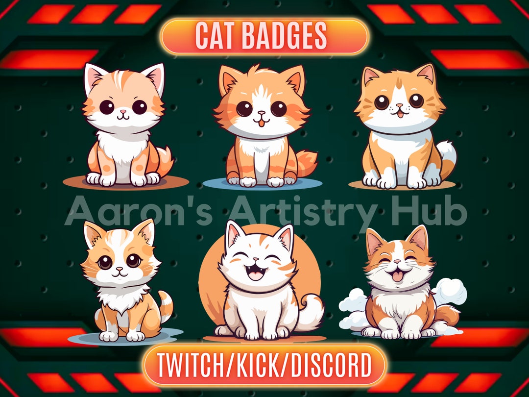 Kitty Cat Sub Icons | Twitch Icons With Cats | Sub Icons With Kittens ...